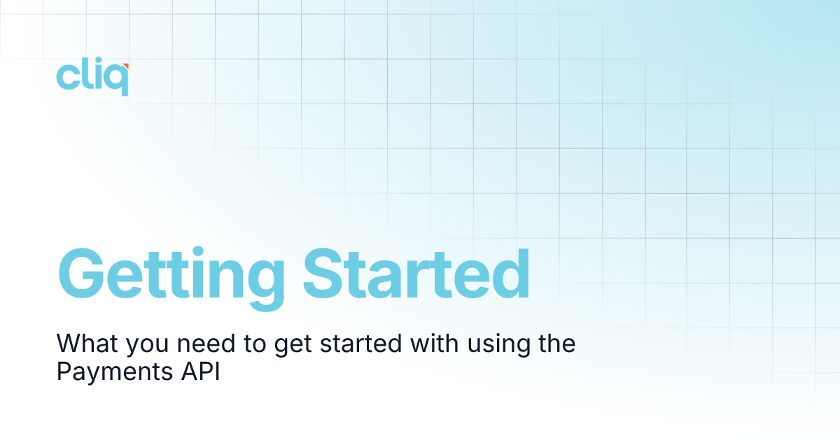 Getting Started | CLIQ